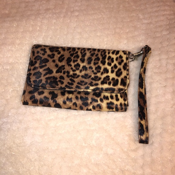 Bags | Cheetah Print Phone Walletmoney Wallet | Poshmark